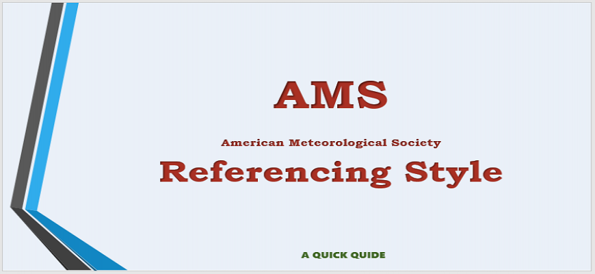 A Quick Guide to AMS Style Referencing